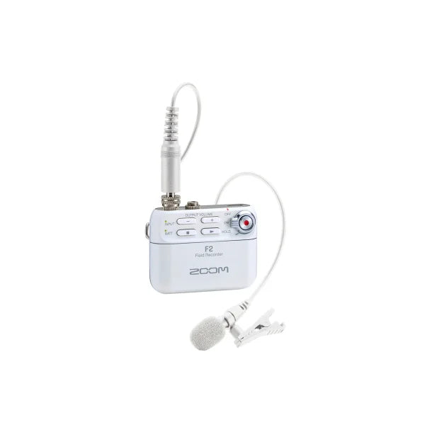 Zoom F2 Ultracompact Portable Field Recorder with Lavalier Microphone
