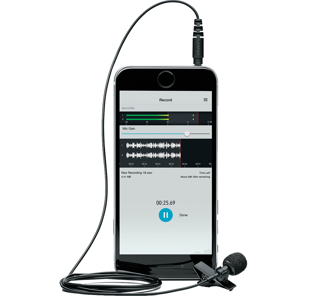 Shure MVL Omnidirectional Condenser Lavalier Microphone